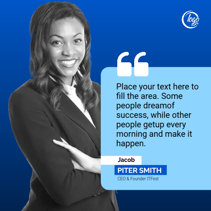 Copy of Blue Professional Quotes Template Instagram Post | PosterMyWall