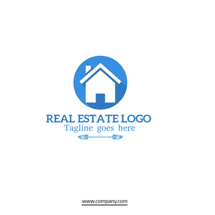Plantilla de Blue Professional Real Estate Logo | PosterMyWall