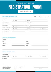 Registration Form Template | PosterMyWall