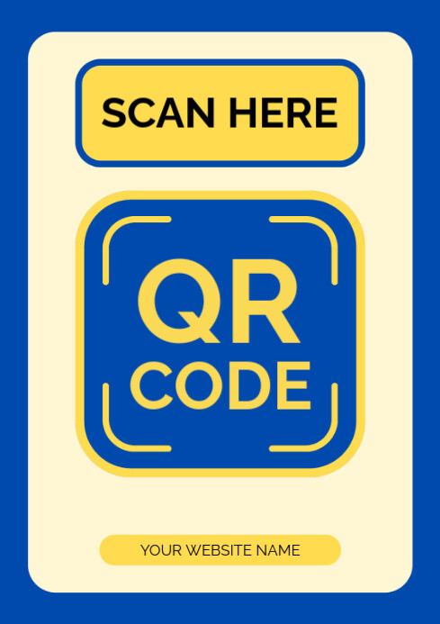 Blue Professional Scan Qr Code Flyers A4 Template | PosterMyWall