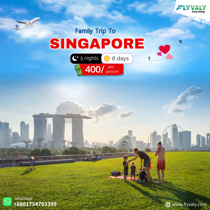 Copy of Blue Professional Singapore Tour Package Ads Design Template ...