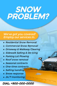 Sleek snow removal poster Template | PosterMyWall