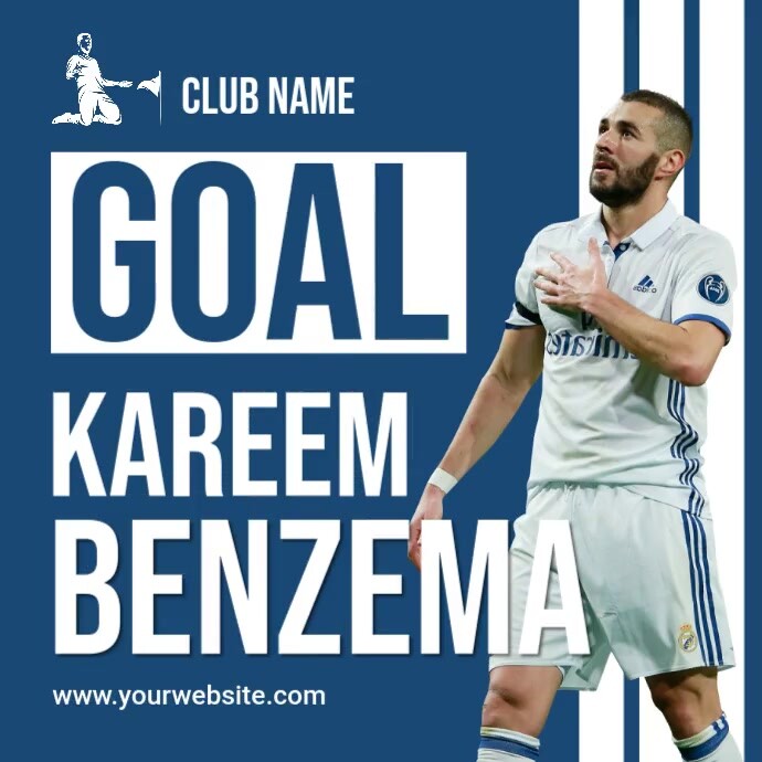 Copy of Blue Professional Soccer Goal Instagram Post | PosterMyWall