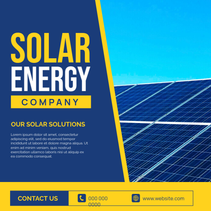Copy of Blue Professional Solar Energy Company Instagram Post ...