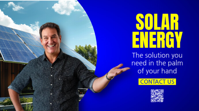 Copy of Blue Professional Solar Energy Youtube Thumbnail | PosterMyWall