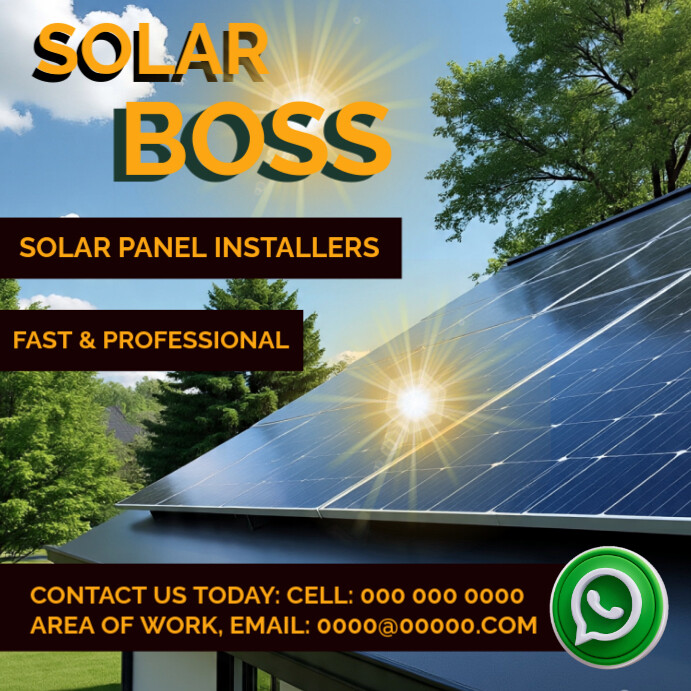Copy of Blue Professional Solar Panel Poster Instagram Post | PosterMyWall