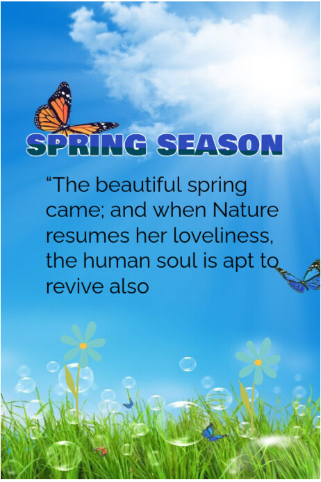 Blue Professional Spring Season Poster Template | PosterMyWall