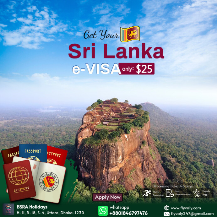 Blue Professional Sri Lanka E-visa Processing Ads Instagram Post ...