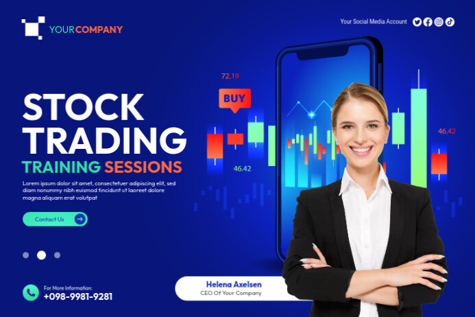 Copy of Blue Professional Stock Trading Training Session Ads Flyer ...