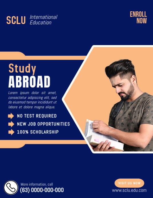 Blue Professional Study Flyer (us Letter) Template | PosterMyWall