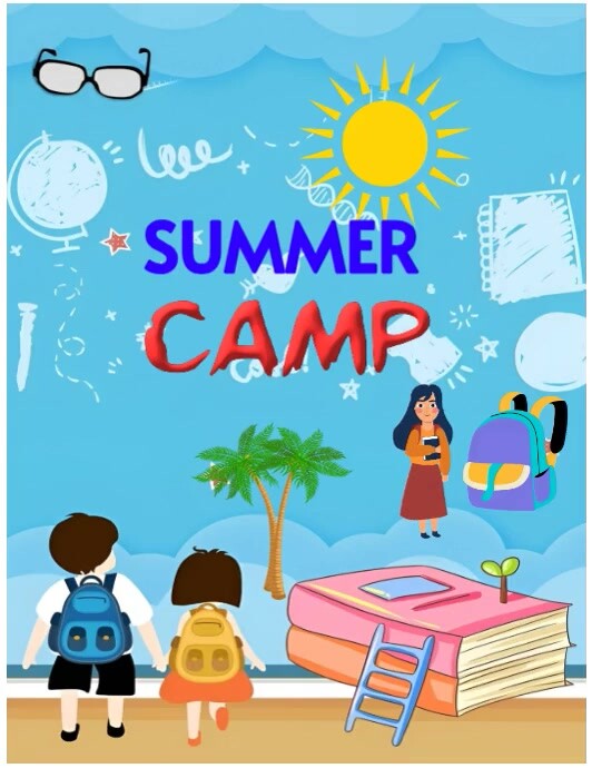 Copy of Blue Professional Summer Day School Flyer | PosterMyWall