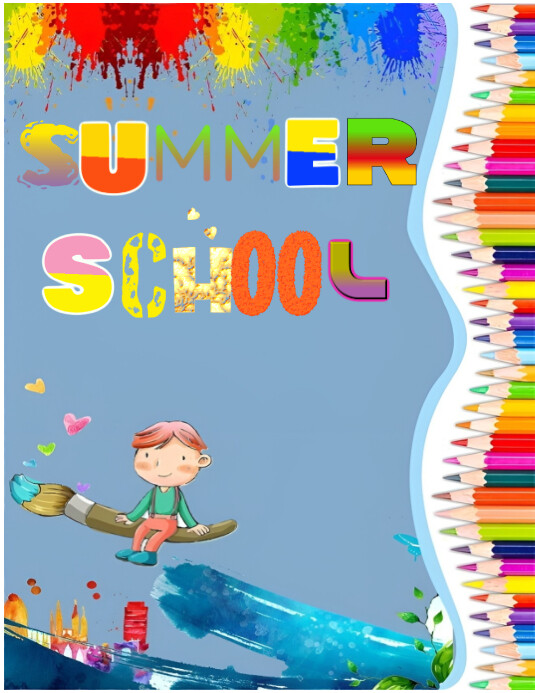 Blue Professional Summer School Flyer Template | PosterMyWall