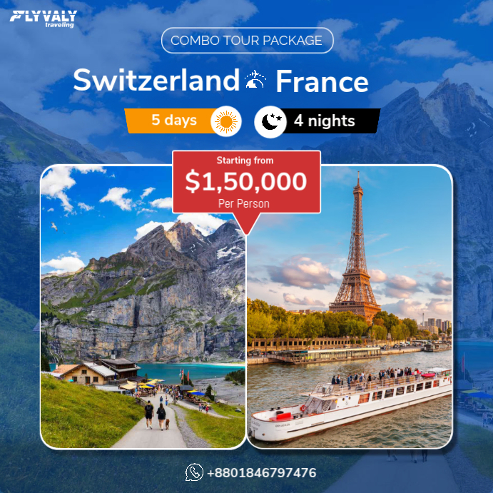 Blue Professional Switzerland & France Combo Tour Package Instagram ...