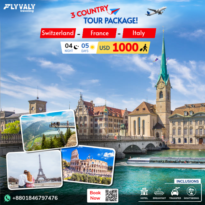 Blue Professional Switzerland France Italy Combo Tour Package Instagram ...