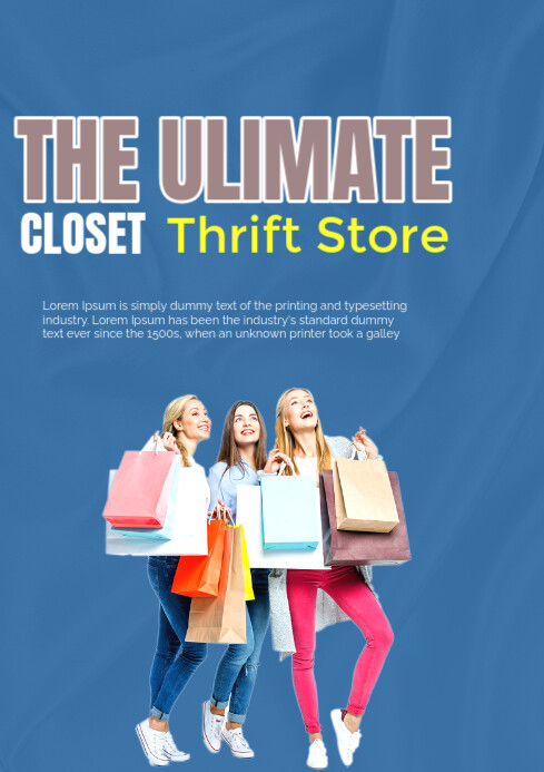 Blue Professional Thrift Store Poster Design Template A1 | PosterMyWall