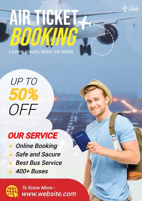 Blue Professional Travel Offer A4 Template | PosterMyWall