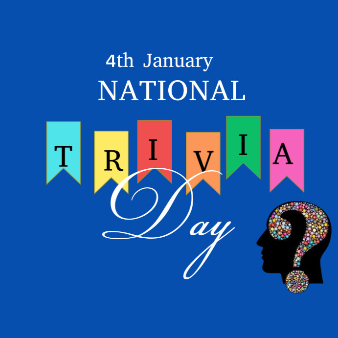 Blue Professional Trivia Day Template Instagram Post | PosterMyWall