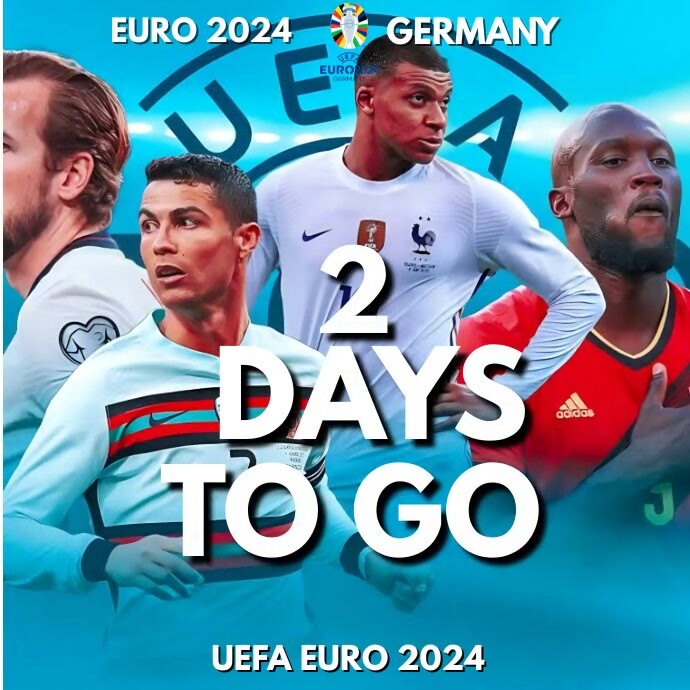 Plantilla de Blue Professional Uefa Euro 2024 Instagram Po | PosterMyWall
