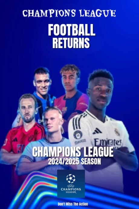 Blue Professional Uefa Templates Poster | PosterMyWall