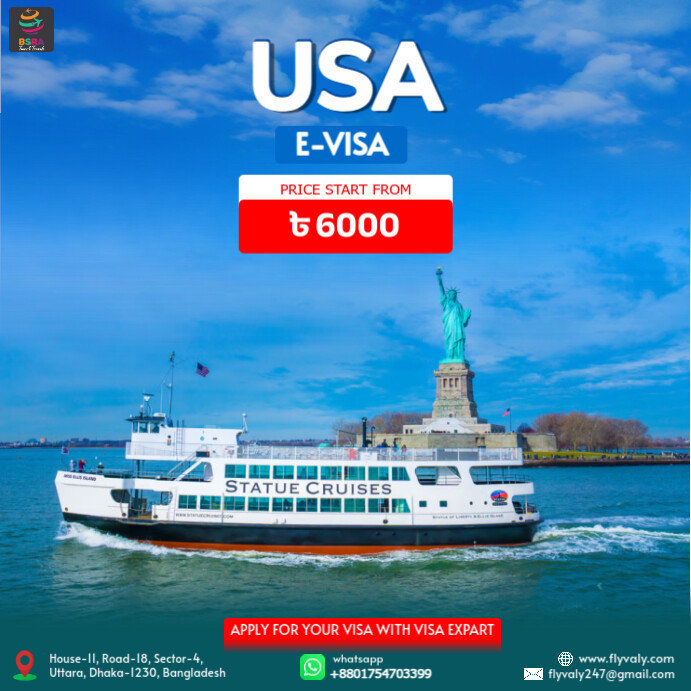 Plantilla de Blue Professional Usa Visa Processing Ads Instagram Post ...
