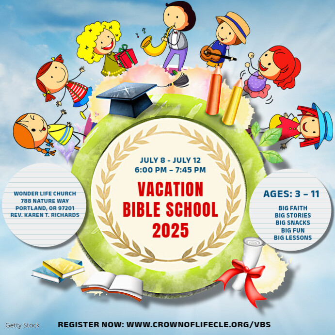 Blue Professional Vbs Flyer Instagram Post Templat | PosterMyWall