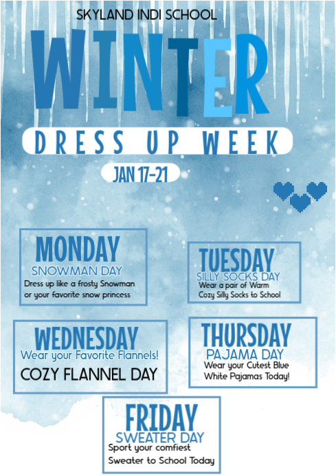 Copy of Blue Professional Winter Dress Up Week A1 | PosterMyWall
