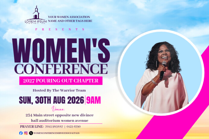 Copy of Blue Professional Women's Conference Banner 4' × 6' | PosterMyWall