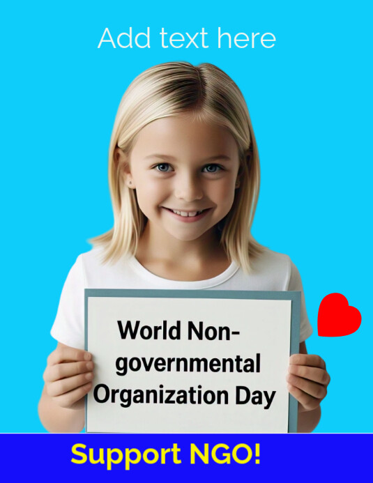 Blue Professional World Non-governmental Organization Day Flyer (us ...