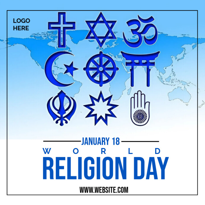 Copy of Blue Professional World Religion Day Instagram Post | PosterMyWall