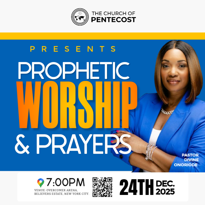 Blue Prophetic Worship Event Instagram Post Template | PosterMyWall