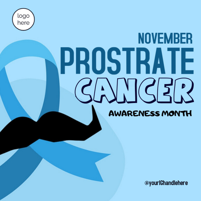 Copy of Blue Prostrate Cancer Awareness Month Instagram Post | PosterMyWall