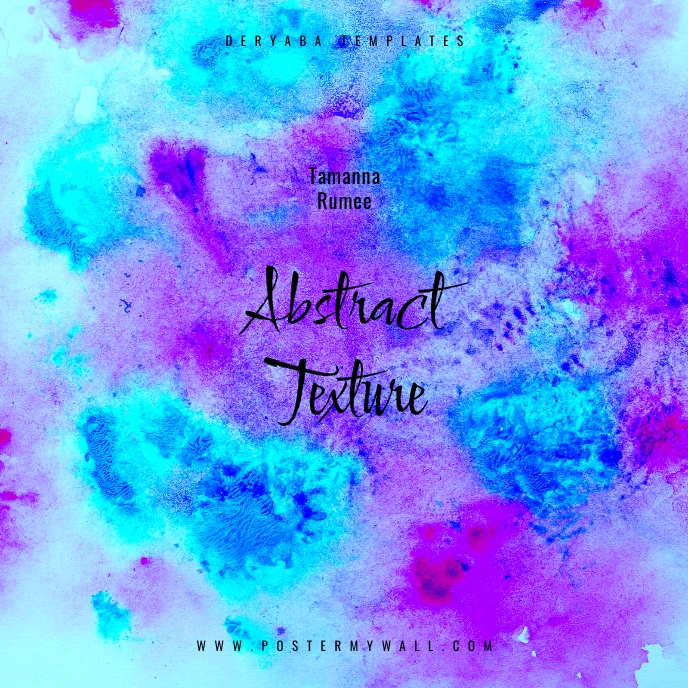 Blue Purple Abstract Texture CD Cover Music Template | PosterMyWall