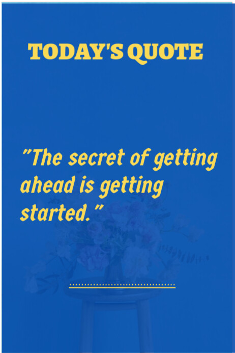 Copy of Blue Quote Template Poster | PosterMyWall