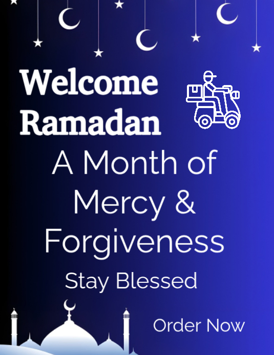 Blue Ramadan Flyer Template | PosterMyWall