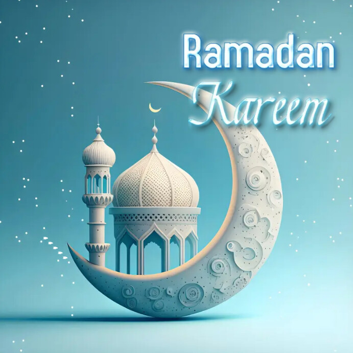 blue Ramadan template | PosterMyWall
