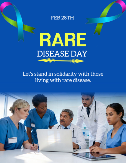 Plantilla de Blue Rare Disease Awareness Flyer | PosterMyWall