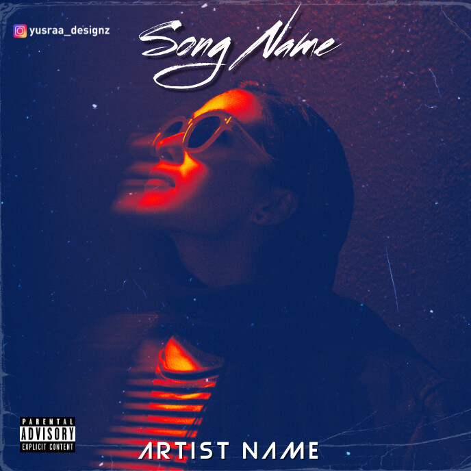 Plantilla de blue red gradient album cover | PosterMyWall