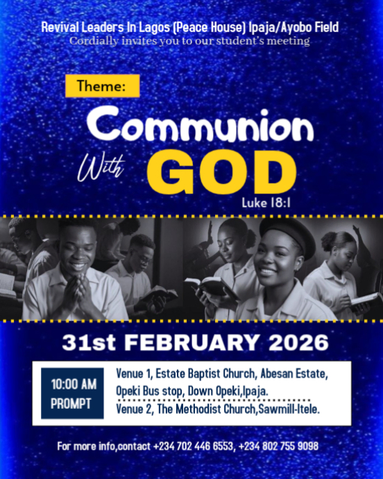 Blue Religious Event Instagram Portrait Template | PosterMyWall