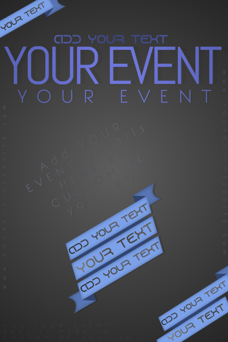 Blue Ribbon Event Black Dark Retail Ultra Violet Business In Template ...