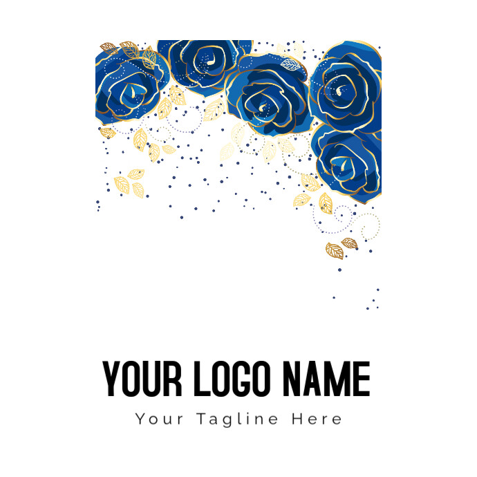 Blue Rose Flower Logo Template | PosterMyWall