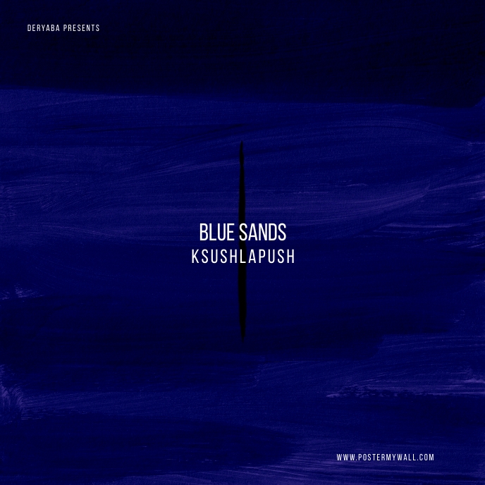 Blue Sand Abstract Art Texture Album CD Cover Template | PosterMyWall