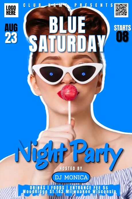 Plantilla de Blue Saturday Ads | PosterMyWall