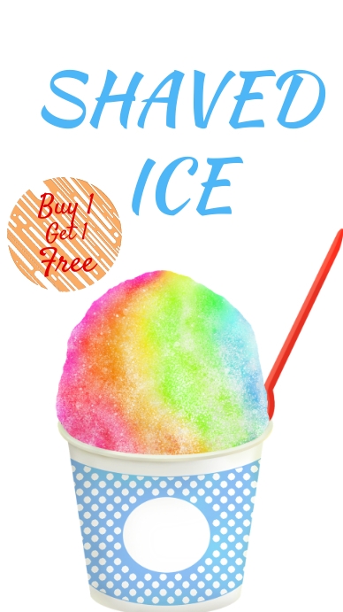 Copy of Blue Shaved Ice Social Media Post | PosterMyWall