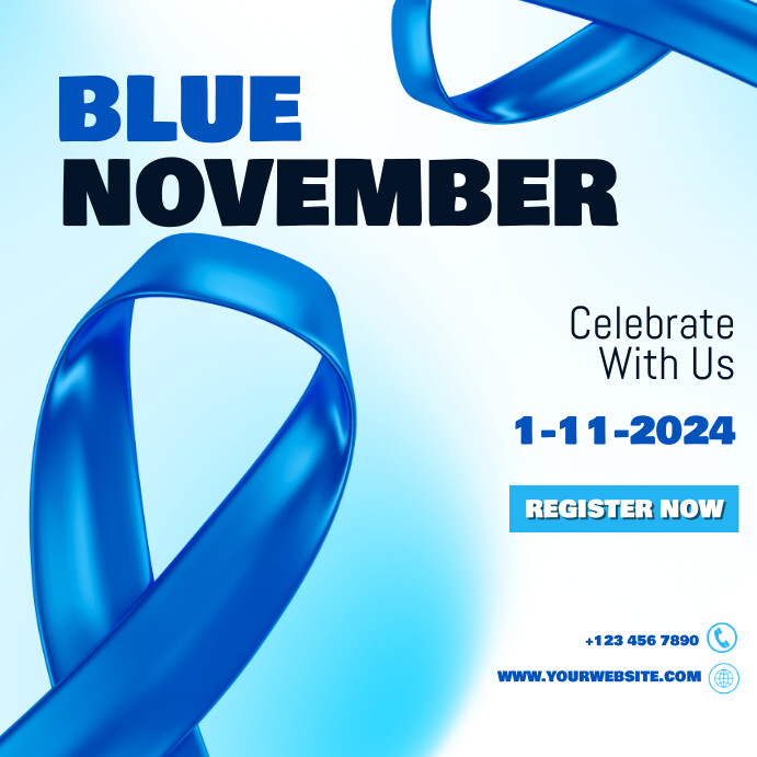 Blue Simple Blue November Event Instagram Pos Template | PosterMyWall