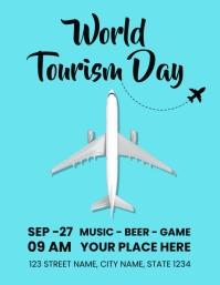 Scrapbook Background World Tourism Day Event Template | PosterMyWall