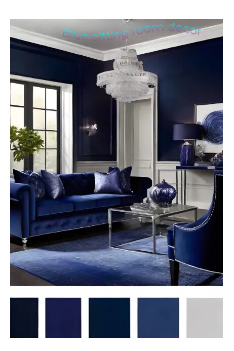 Plantilla de Blue sitting room decor flyer template | PosterMyWall