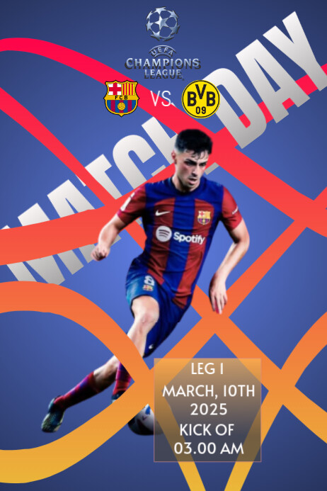 Copy of Blue Soccer Match Day Poster | PosterMyWall