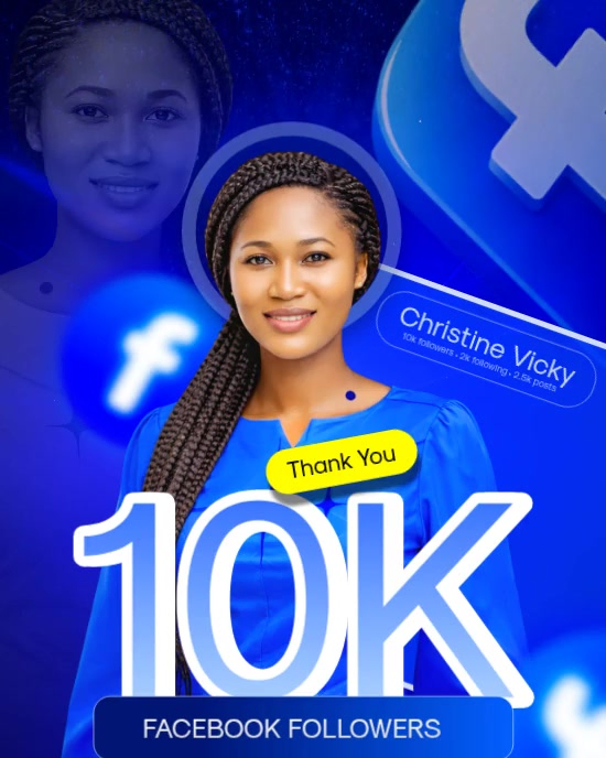 Blue Social Media Milestone Celebration Instagram Portrait Video ...