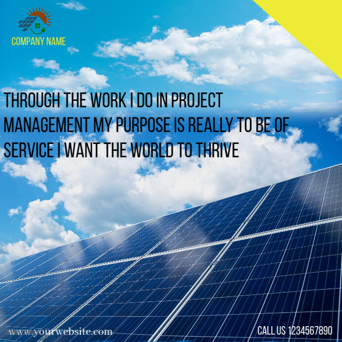 Blue Solar Panels Instagram Post Template | PosterMyWall