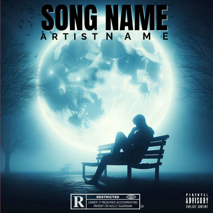 Blue Song Name Album Cover Template | PosterMyWall